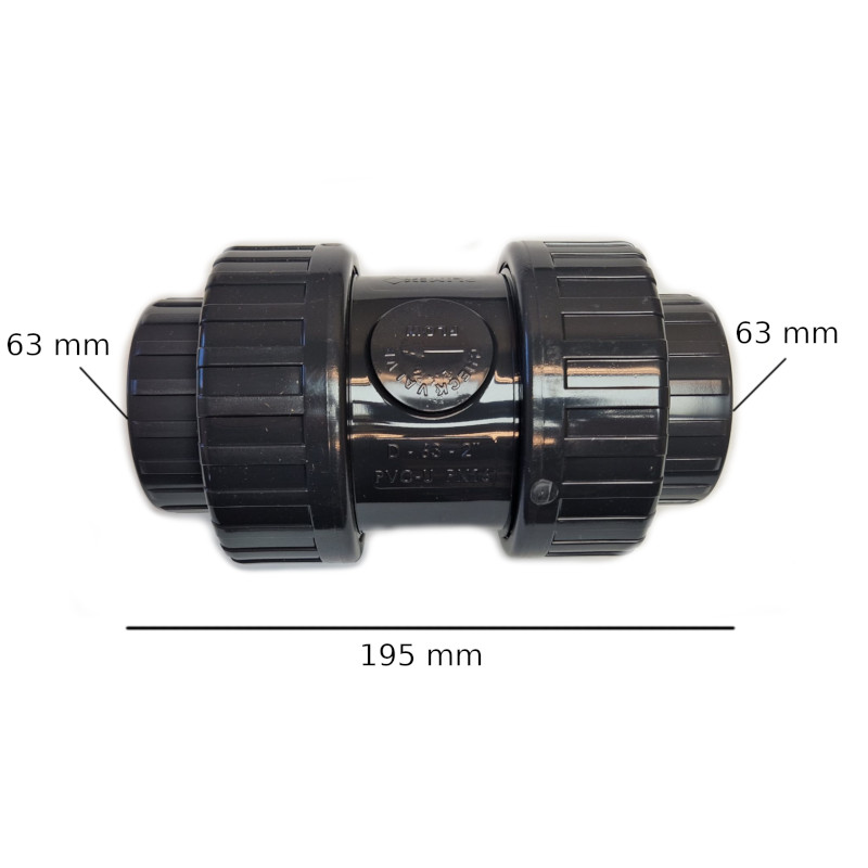 Backventil PVC 63 mm pool | Perfekt för solpaneler